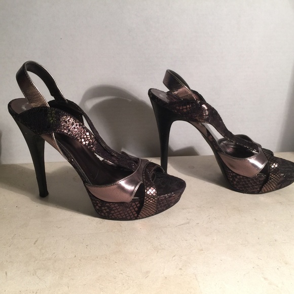 Guess | Shoes | Guess Kissime Pewter Platform Heels | Poshmark
